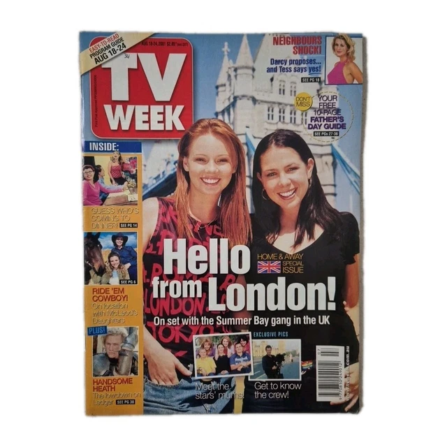 TV WEEK VINTAGE Australian Magazine August 18-24, 2001 Home & Away ...