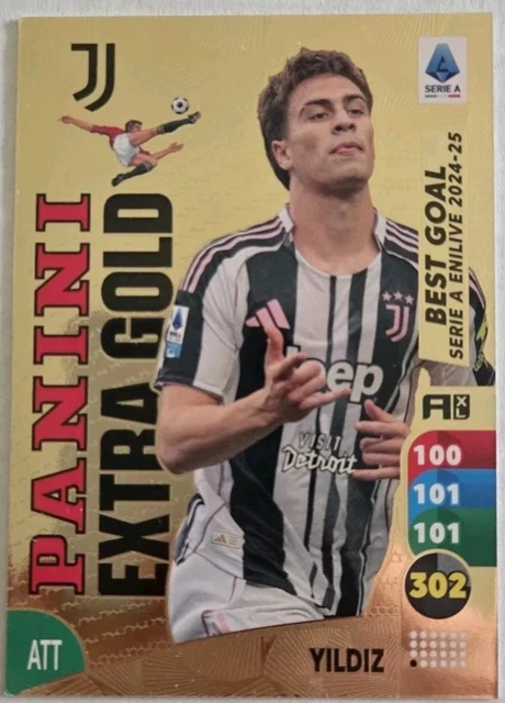 CALCIATORI PANINI ADRENALYN 2025 2026 25 26 Yildiz Juventus Card Extra ...