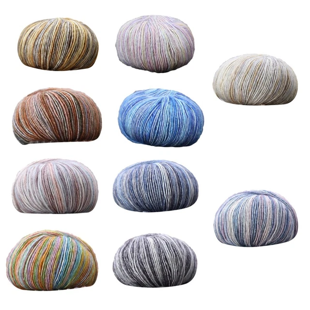 FIL BOUCLÉ LAINE de coton 50 g camouflage fait main tricot couleur ...