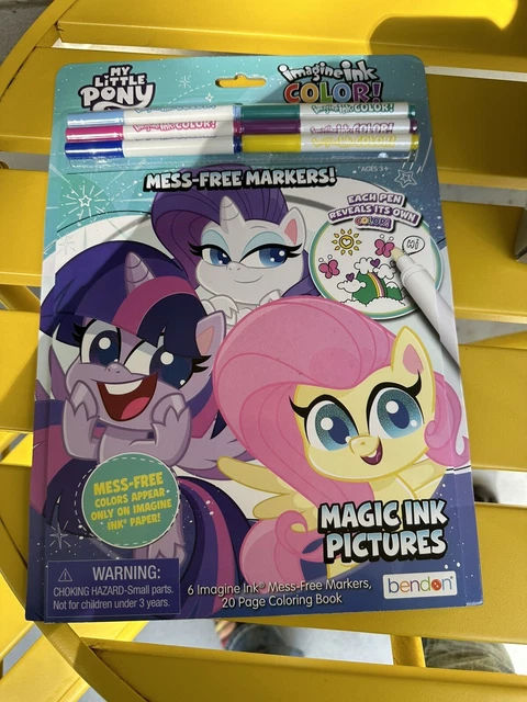 MY LITTLE PONY Imagine Ink Color! Magic Ink in Pictures. 6 Markers ...