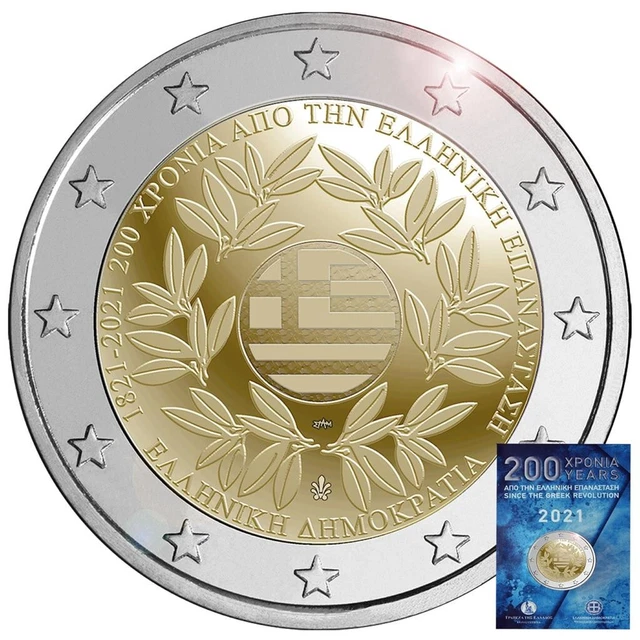 GREECE 2 EURO Greek Revolution 200. Anniversary 2021 - in blister - ST ...