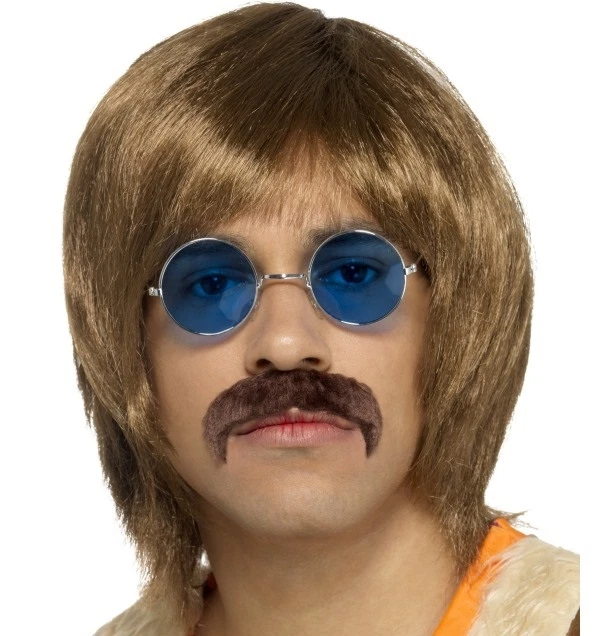 60S 1960S 70S Mens Hippy Hippie Singer Fancy Dress Wig Kit by Smiffys £ ...