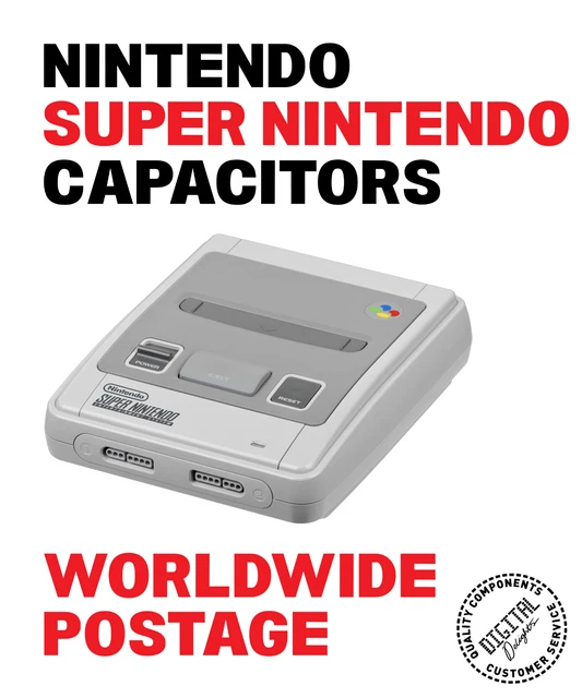 SUPER NINTENDO SNES Capacitors / 10 x Cap Kit / Repair / SNSP-CPU-01/02 ...