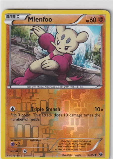 POKEMON MAPPA KOMMENDE Schicksale No. 67/99 Mienfoo Reverse Holo ...