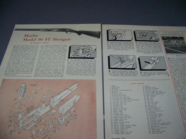 MARLIN MODEL 90 St 12/16/20 Ga Shotgun ..Takedown/Exploded View..(538Y ...