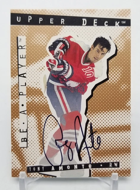 1994-95 UPPER DECK Be A Player TONY AMONTE On Card Auto Chicago ...