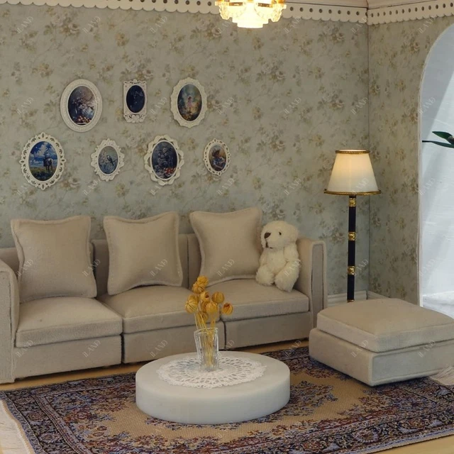 REALISTIC DOLL HOUSE Floor Lamp With Removable White Shade 1/12 Doll ...