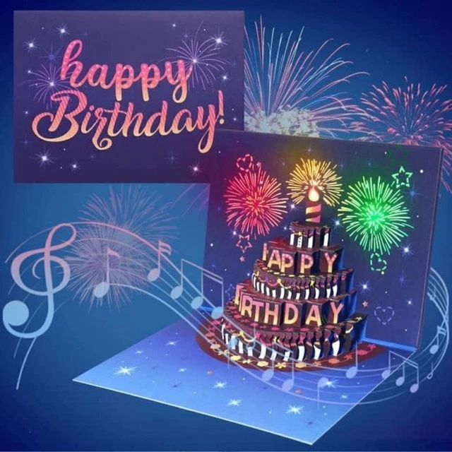GEBURTSTAGSKARTE 3D GRUSSKARTE Pop up Happy Birthday Gratulation Karte ...