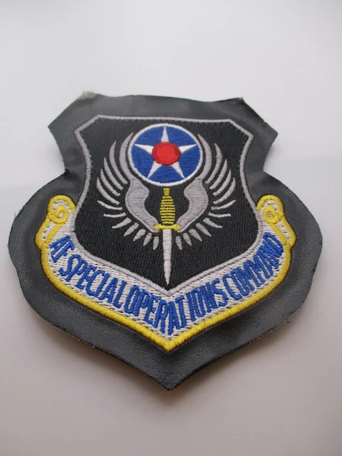 US AIR FORCE Special Operations Command AFSOC Leather Self Attaching ...