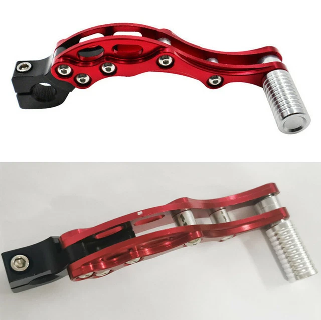 MOTORCYCLE MODIFIED ROD Kick Start Starter Pedal Shift Lever Red CNC ...