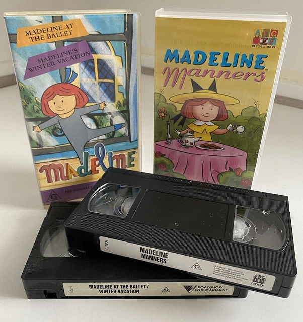 MADELINE VINTAGE VHS Tapes x2 Madeline At The Ballet, Winter Vacation ...