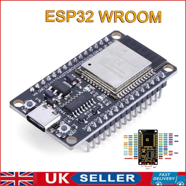 ESP32 NODEMCU DEVELOPMENT Board WROOM 32 pinsDual Core WLAN WiFi ...