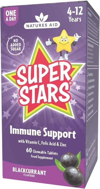 NATURES AID SUPER Stars Immune Support 60 Tabs 06/26 £6.44 - PicClick UK