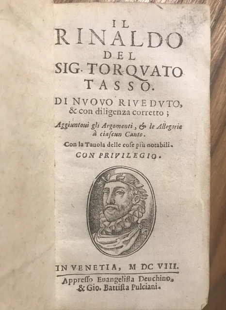 TORQUATO TASSO IL Rinaldo 1608 Venezia Deuchino e Pulciani EUR 180,00 ...
