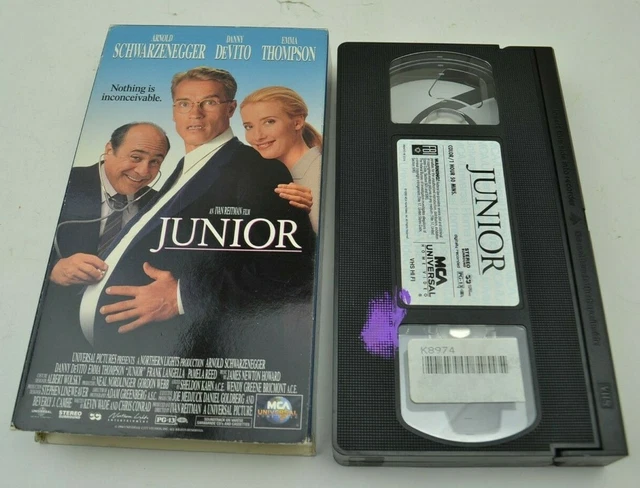 JUNIOR ARNOLD SCHWARZENEGGER Emma Thompson Danny Devito VHS Tape Movie ...