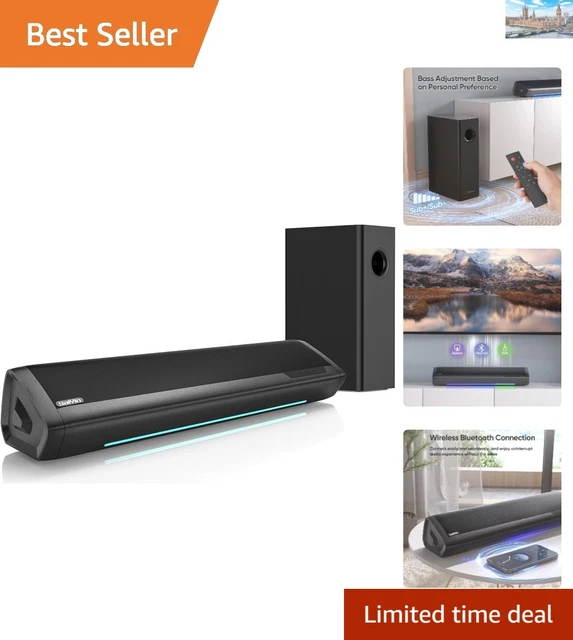 WALL-MOUNTABLE SOUND BAR with Subwoofer - Ultimate Audio Experience for ...