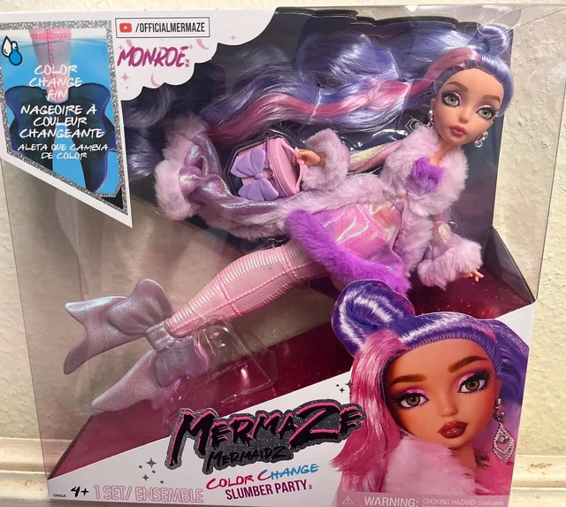 RARE MERMAZE MERMAIDZ SLUMBER PARTY Doll MONROE WORLDIWDE SHIPPING £35. ...