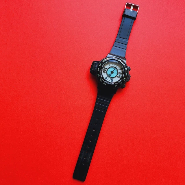CASIO COMPASS PATHFINDER Watch Rare Vintage Chronograph Digital CPW-100 ...