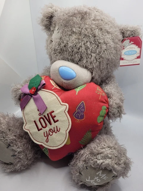 CHRISTMAS I LOVE You Me To You Blue Nose Teddy Bear 12"Plush Soft Toy ...