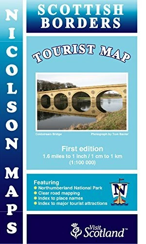 SCOTTISH BORDERS TOURIST Map by Malcolm Nicolson Sheet map, folded Book ...