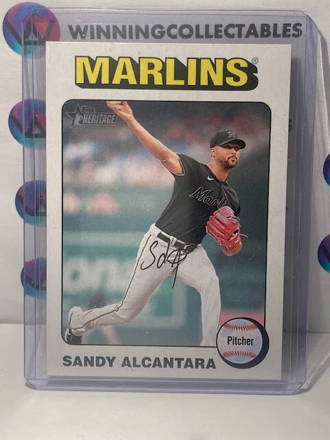 CARTA DA BASEBALL 2024 Topps Heritage White Border 484 Sandy Alcantara Marlins EUR 1,15 ...