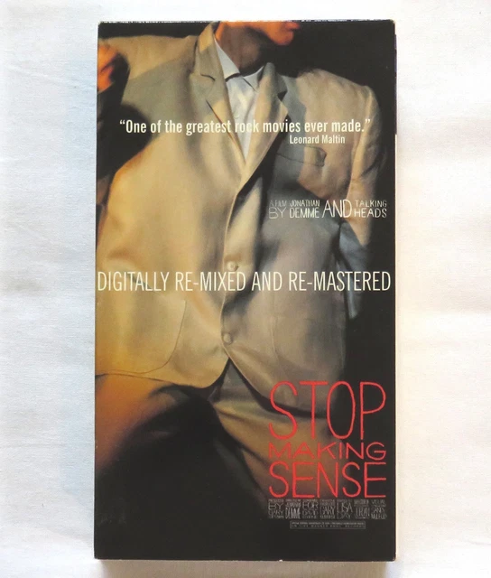 TALKING HEADS STOP Making Sense VHS Video Remastered Version Late 90's ...