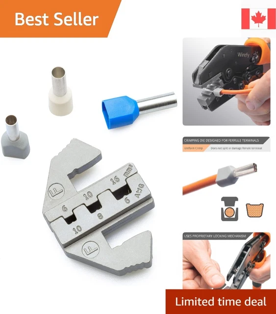 PRECISION CRIMPING DIE Set for 10-6 AWG Ferrule Terminals - Ergonomic ...