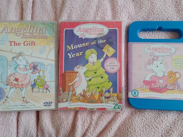 ANGELINA BALLERINA DVD Bundle X 3 The Gift Mouse Of The Year Silver ...