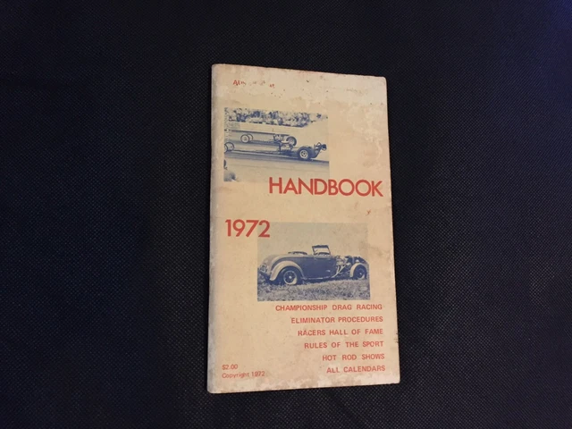 DRAG RACING RULE book 1972 Australian Hot Rod nostalgia vintage AHRF ...