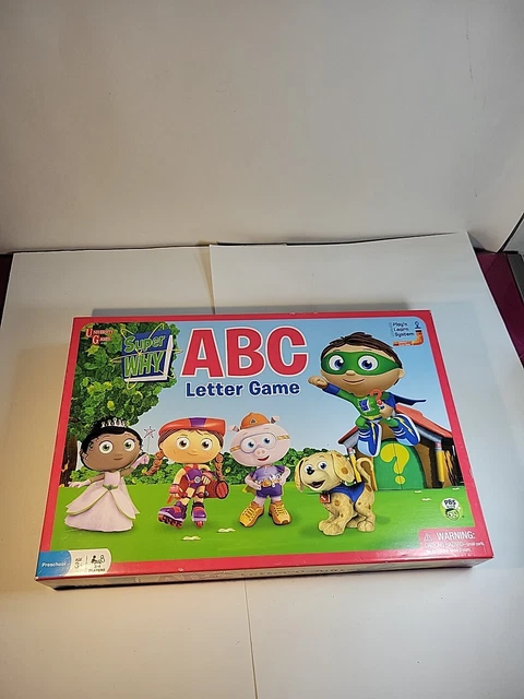 PBS SUPER WHY ABC Letter Reading Board Game Kids Play & Learn 2009 ...