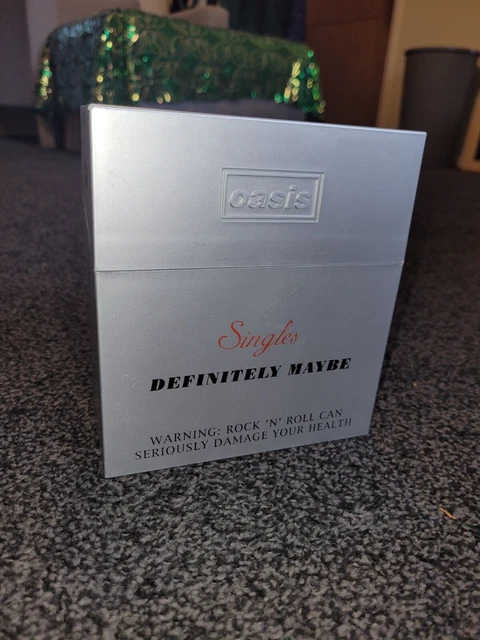 OASIS DEFINITELY MAYBE Singles - Silver Cigarette Box Set Case - CDs ...