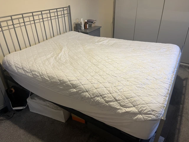 NIGHTS IN IRON - King Size Bed Frame silver/chrome £156.70 - PicClick UK