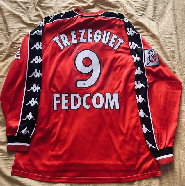MAILLOT A.S MONACO David TREZEGUET vintage KAPPA 2000 Champion jersey ...