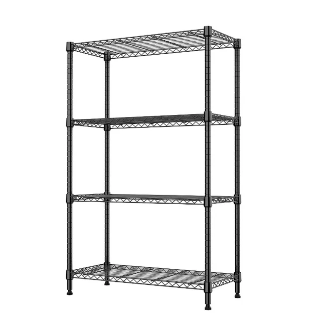 HEAVY DUTY 4 Tier Wire Metal Commercial Storage Shelf Shelving Rack ...