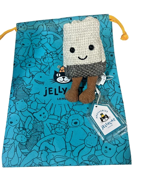 JELLYCAT STEEPY TEA Bag Plush - Brand New with Tags, Tag Protector ...
