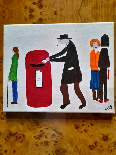 L.S LOWRY INSPIRED Acrylic Painting Subject. The Post Box. £19.99 ...