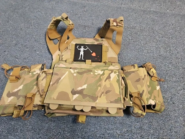 CRYE PRECISION JUMPABLE Plate Carrier Vest MultiCam Small Gret Shape ...