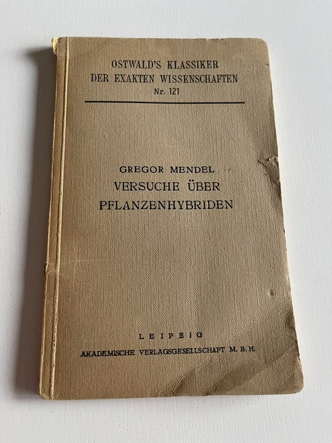 EXPÉRIENCES DANS LES hybrides végétaux Gregor Mendel 1940 livre de poche en allemand EUR 48,55 ...