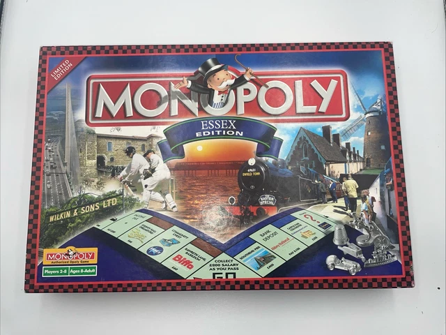 MONOPOLY ESSEX EDITION 2001 Limited Edition Complete Family Games Night ...