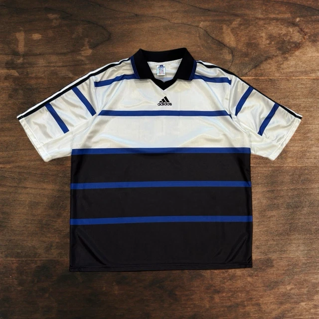 VINTAGE 90S ADIDAS Template Football Shirt Soccer Jersey Men’s XL 6 Collared £34.95 - PicClick UK