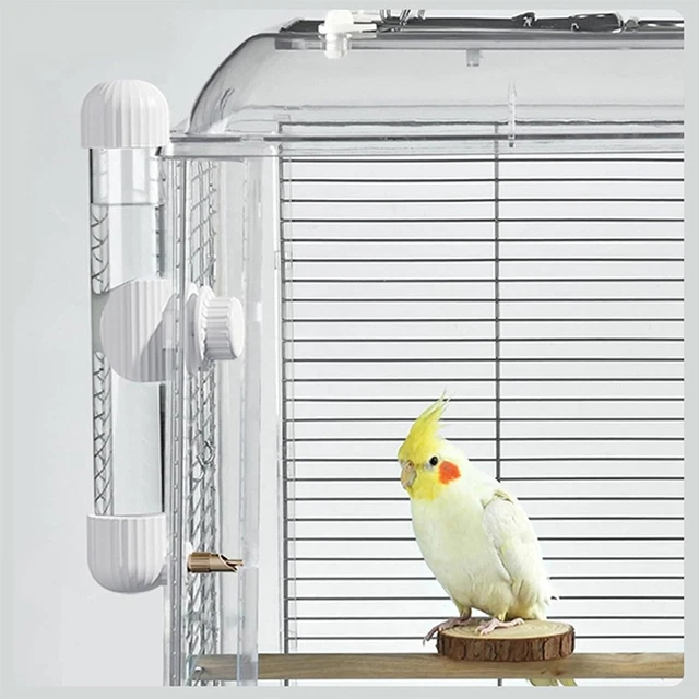 NO MESS BIRD Water Dispenser, Automatic Parrot Water Feeder with Spring ...