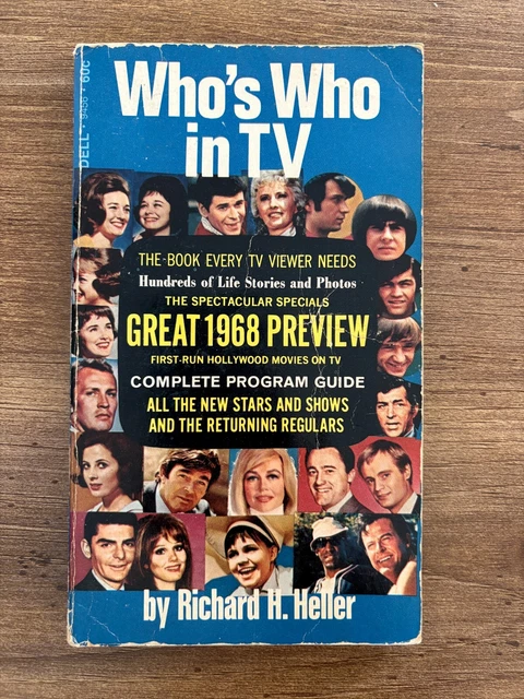 WHO'S WHO IN TV Dell Pocket Book By Richard H. Heller 1968 Preview 1 ...