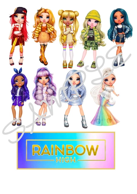 RAINBOW HIGH THEMED Edible Icing Sheet A4 Cake Toppers £5.50 - PicClick UK
