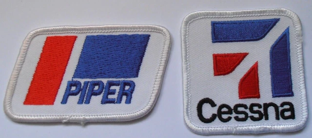 CESSNA AND PIPER Aviation Cloth badges for flying suit/Overalls - New £ ...