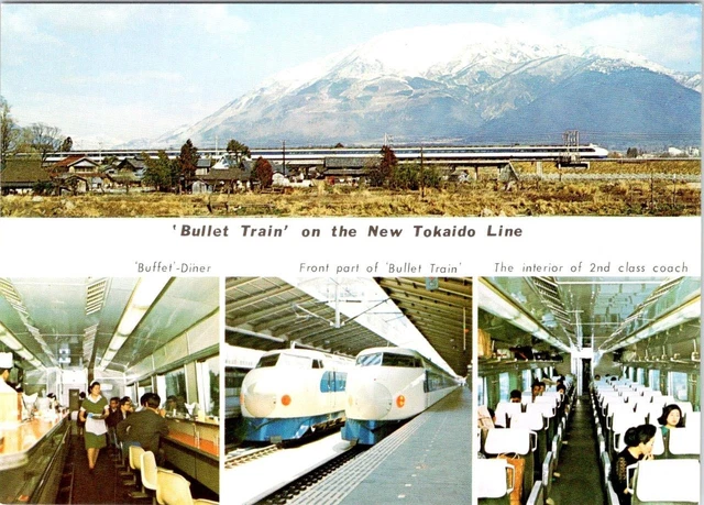 JAPAN BULLET TRAIN~NEW TOKAIDO LINE Buffet~Diner/Coach 4X6 Railroad ...