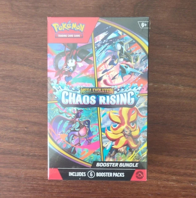 POKÉMON TCG MEGA Evolution: Chaos Rising Booster Box Bundle x2, 6 Packs ...