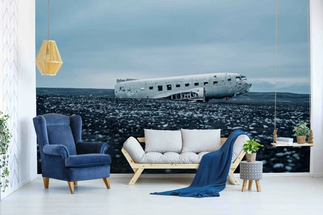 3D WRECKAGE PLANE Wallpaper Wall Mural Removable Self-adhesive 365 EUR ...