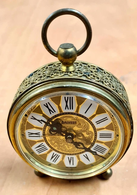 1960S SALVEST TABLE Clock, Vintage Mechanical Alarm Clock #1003 £15.99 ...
