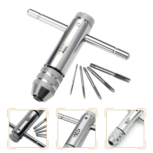 RATCHET TAP WRENCH Hand Tool Adjustable Forward Reverse Use £12.55 ...
