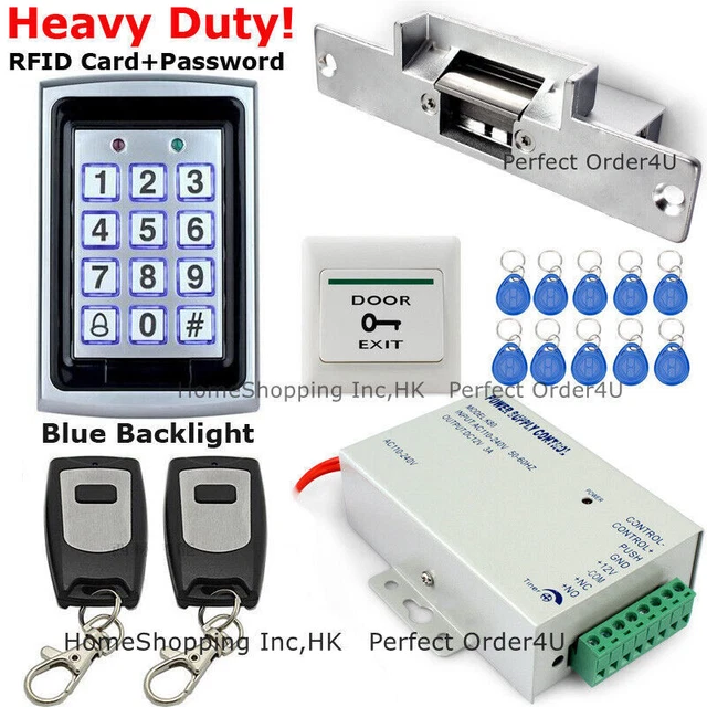 RFID CARD+PASSWORD DOOR Access Control Kit+Fail-Safe Strike Lock ...